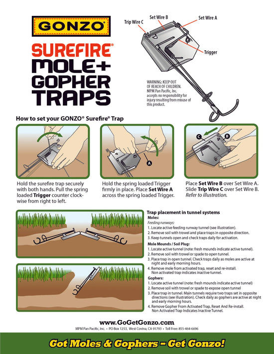 SureFire Gopher Trap | Effective Steel Trap for Moles & Gophers – Grow ...