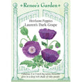 Renee's Garden Poppy California Lauren's Dark Grape Heirloom – Grow Organic